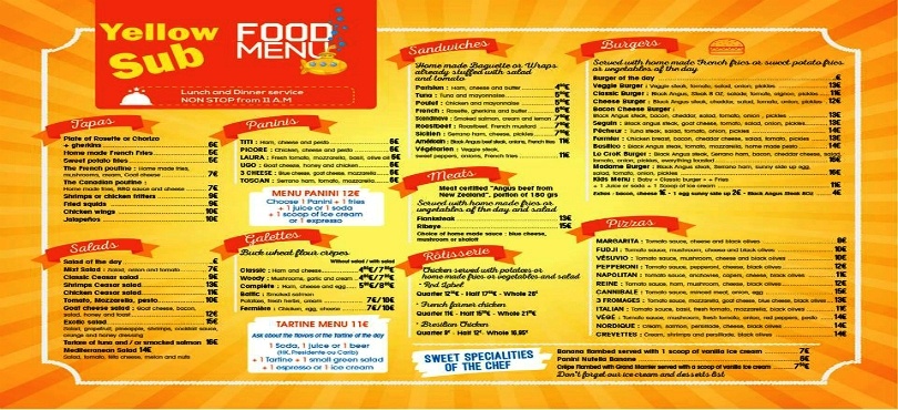 Yellow Sub Sports Bar St Martin - We Love Saint Martin